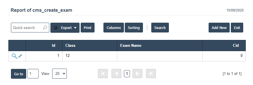 Create Exam | Sri Software