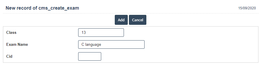 Create Exam | Sri Software