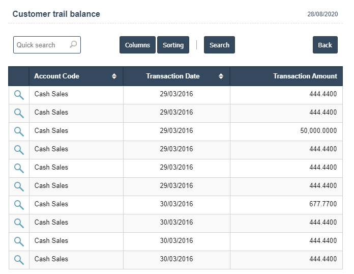 Customer Trial Balance | Sri Software