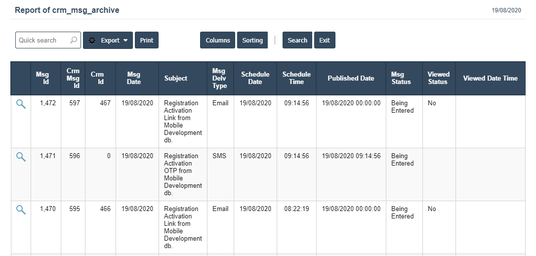 Crm Message Archive | Sri Software