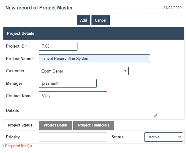 Project Master | Sri Software