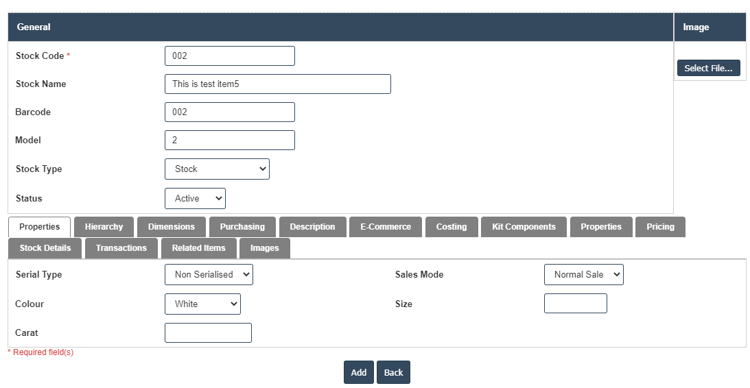 Inventory List | Sri Software