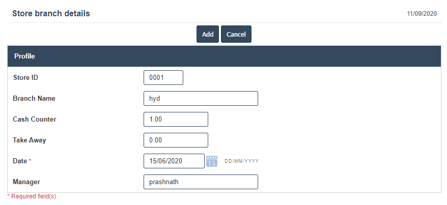 Store Branch Details | Sri Software