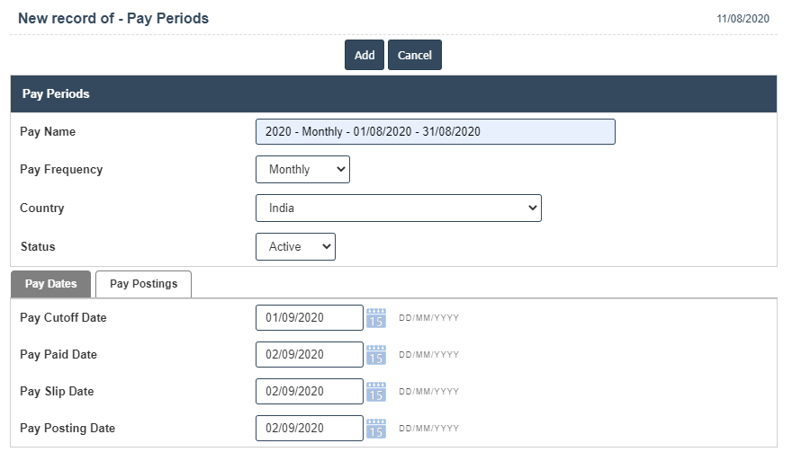 Pay Periods | Sri Software