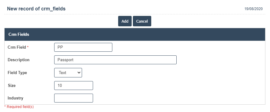 Custom Fields | Sri Software