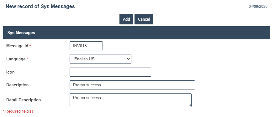 System Messages | Sri Software